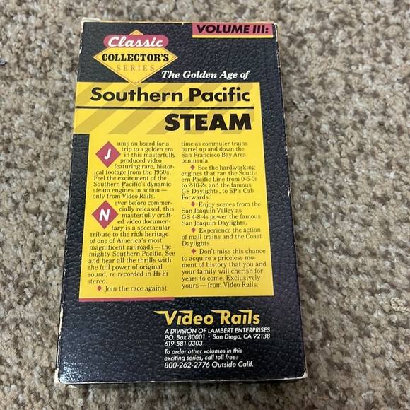 Media | The Golden Age Of Southern Pacific Steam Vhs Videotape | Poshmark